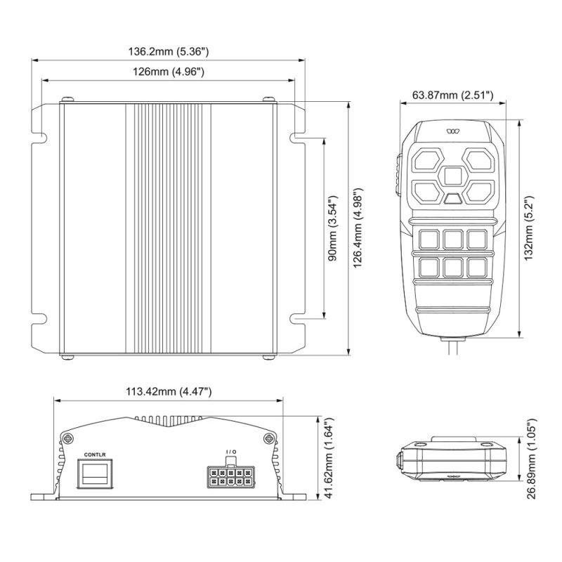 Siren amplifier S008 100W – Emergency Shop